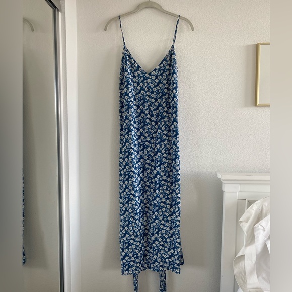 Reformation | Dresses | Reformation Blue Floral Midi Dress | Poshmark
